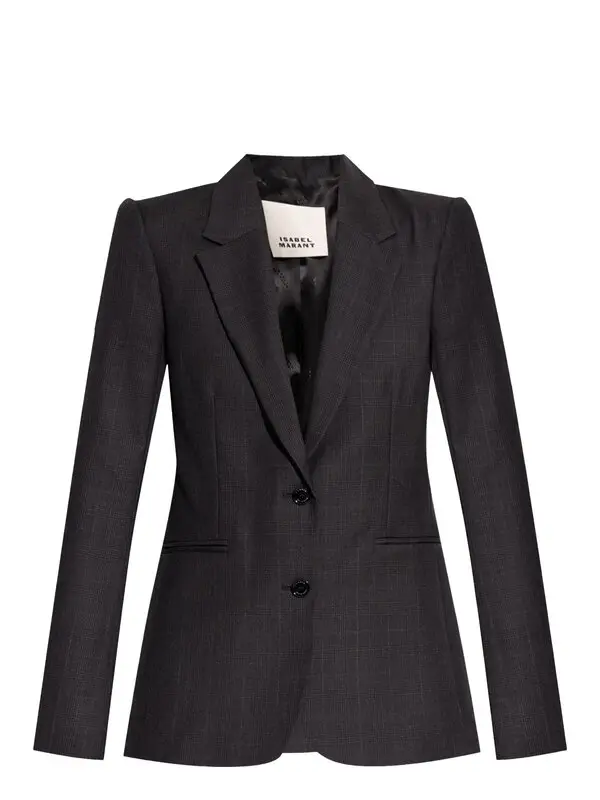 Isabel Marant Étoile Reva Checked Blazer - Grey