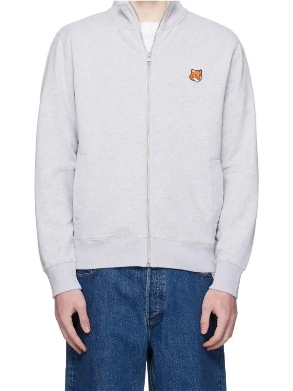 Maison Kitsuné Fox Head Zip-up Sweatshirt - White