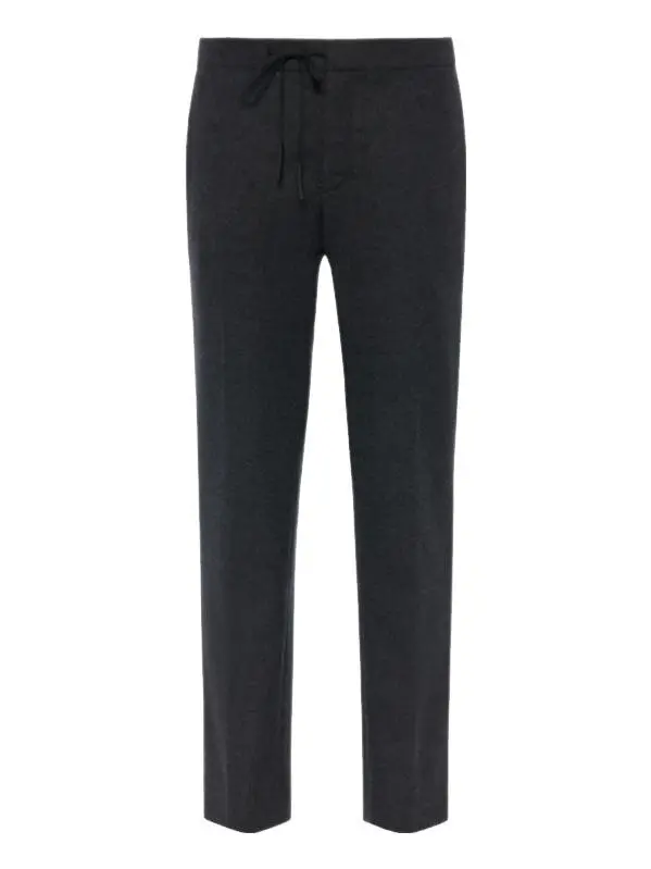 MAISON MARGIELA Drawstring Tailored Trousers - Dark Grey