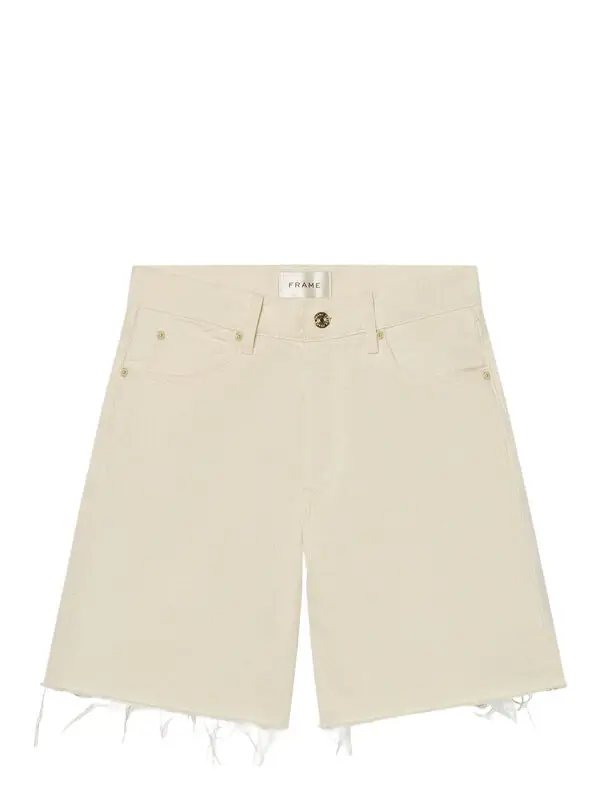 FRAME The Timeless High Rise Shorts - Milkshake