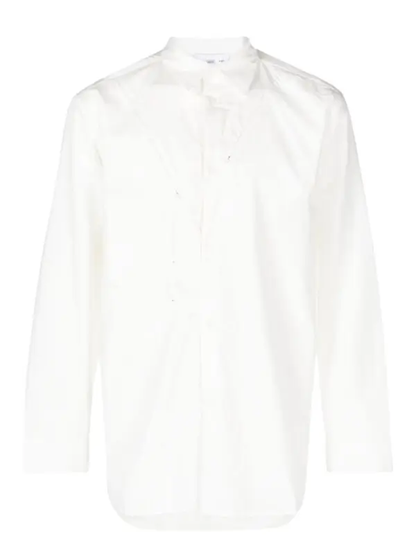 POST ARCHIVE FACTION (PAF) Button-down Long-sleeved Shirt - White