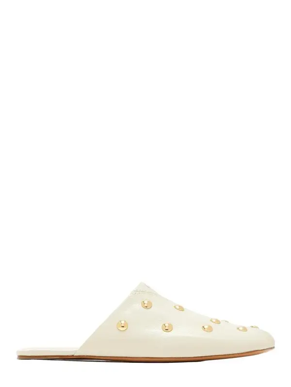 Chloé Rita Studded Mules - White