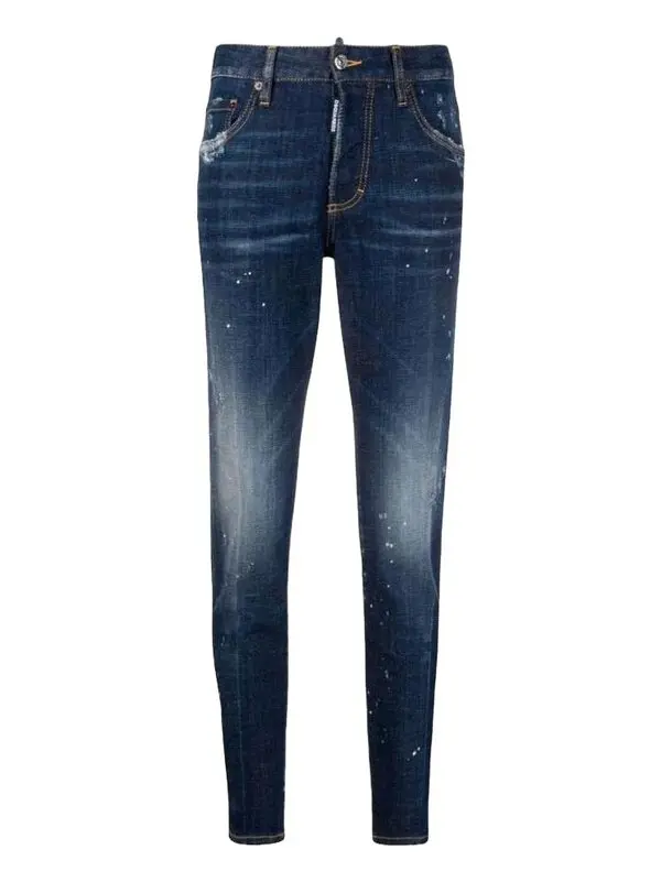 Dsquared2 Distressed Slim-fit Jeans - Blue