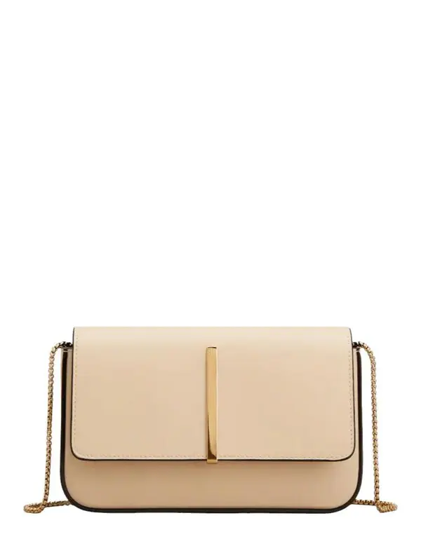 TOD'S Di Bag Folio Mini Flap Bag - Beige