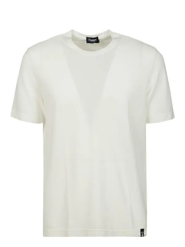 DRUMOHR Round Neck Short-sleeved T-shirt - White
