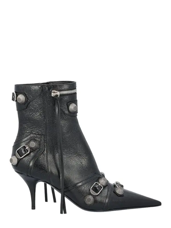 Balenciaga Pointed Toe Ankle Boots - Black