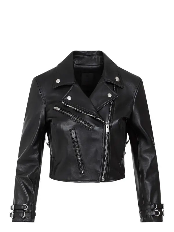 Givenchy Zip-up Biker Jacket With Pointed Collar - Black
