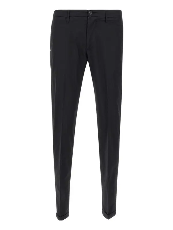 RE-HASH Slim Fit Chinos With Button Closure - Black