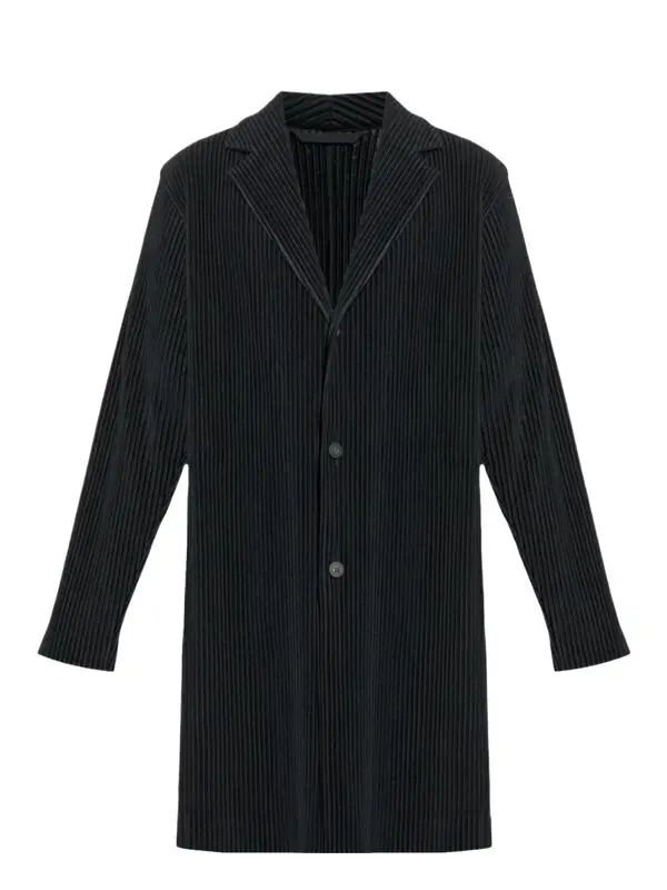 Issey Miyake Pleated Coat - Black