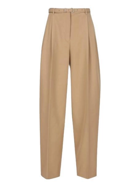 JIL SANDER High-waisted Belted Trousers - Clay