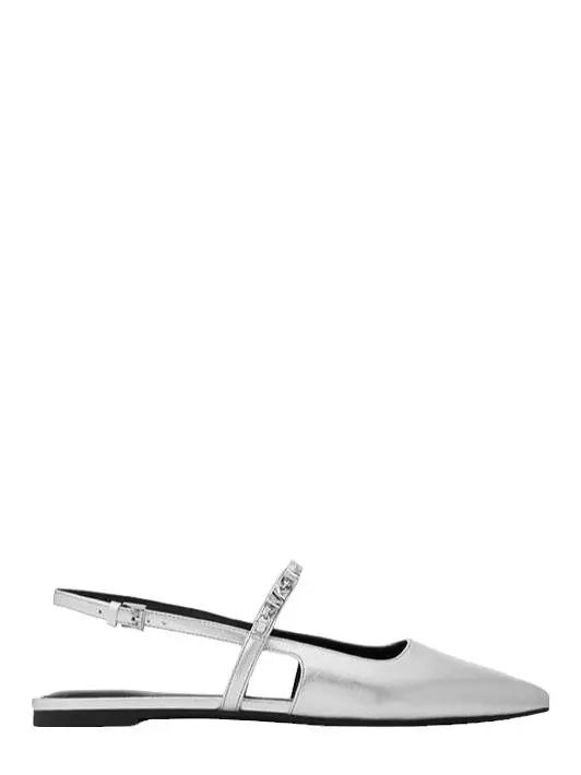 Michael Kors Dina Rhinestone-embellished Ballet Flats - Silver