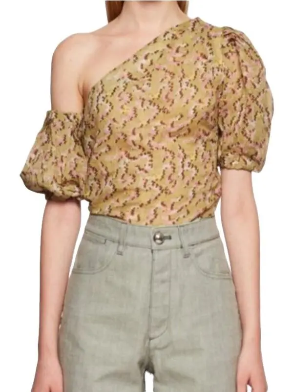 Isabel Marant Étoile Printed One-shoulder Blouse - No