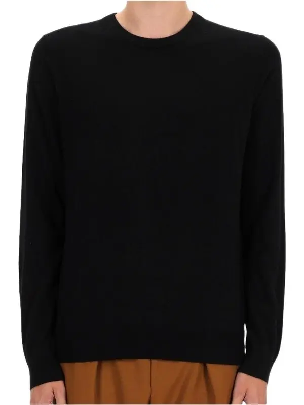 Hugo Boss Round Neck Long Sleeve Knitted Sweater - Black