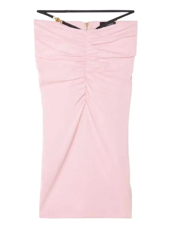 Versace High-waisted Skirt With Medusa Details - Pink