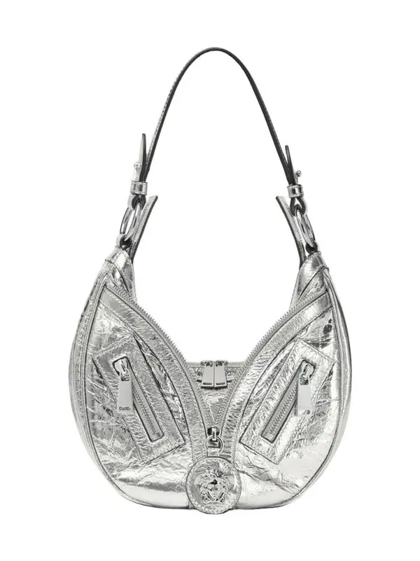 Versace Metallic Mini Shoulder Bag - Gray