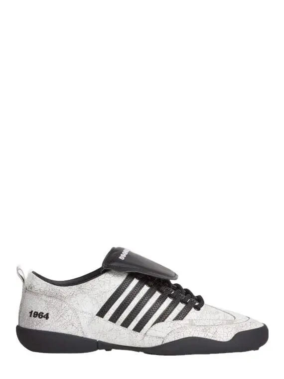 Dsquared2 Logo Embroidered Sneakers - White Black