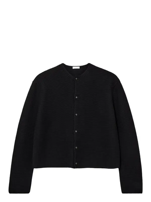 RIER Long-sleeved Wool Cardigan - Black