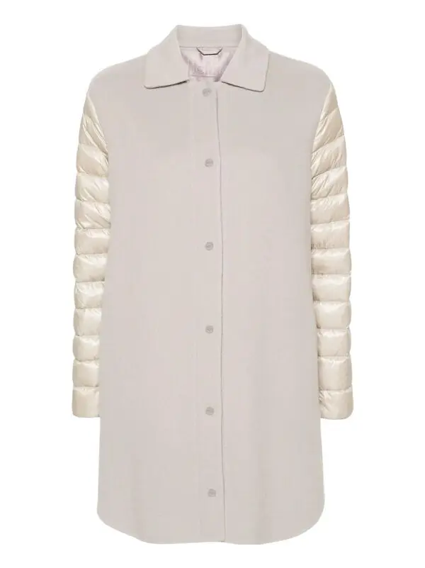 Herno Panelled Down Coat - White