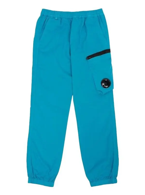 C.P. COMPANY Elastic Waist Cargo Pants With Zippered Pocket - Blue
