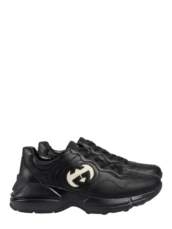 Gucci Interlocking G Rhyton Sneakers - Black