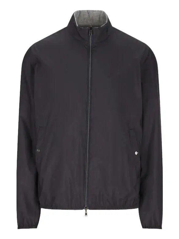 Herno Zip-up Reversible Bomber Jacket - Black
