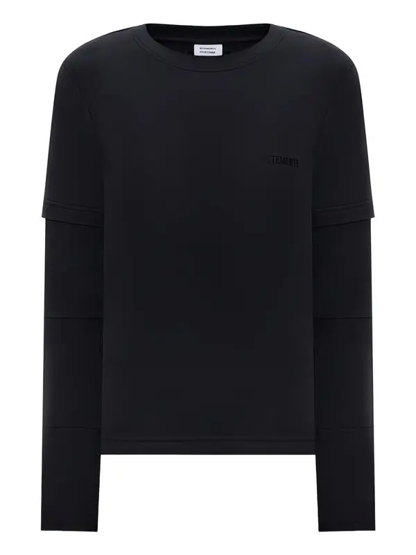 Vetements Long-sleeve Crewneck T-shirt - Black