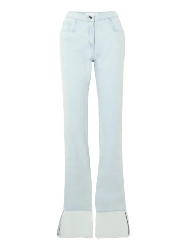 16Arlington High-waisted Flared Jeans With Ripped Detail - White