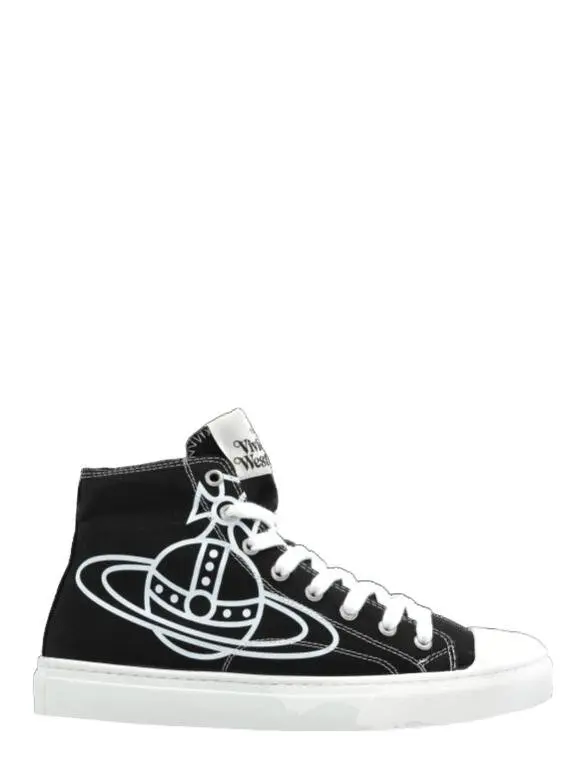 VIVIENNE WESTWOOD Orb Printed High-top Sneakers - Black