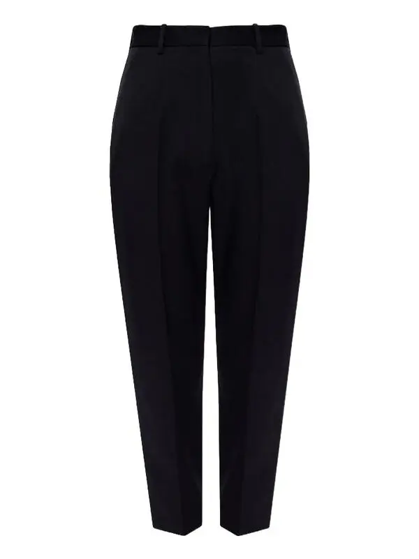 Alexander McQueen High Waist Cigarette Trousers - Black