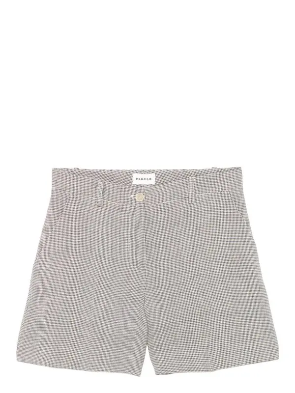 P.a.r.o.s.h Belt Loop Houndstooth Shorts - Gray