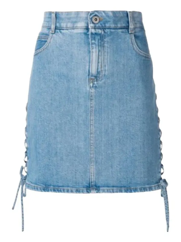 Stella McCartney Side-laced Denim Skirt - Blue