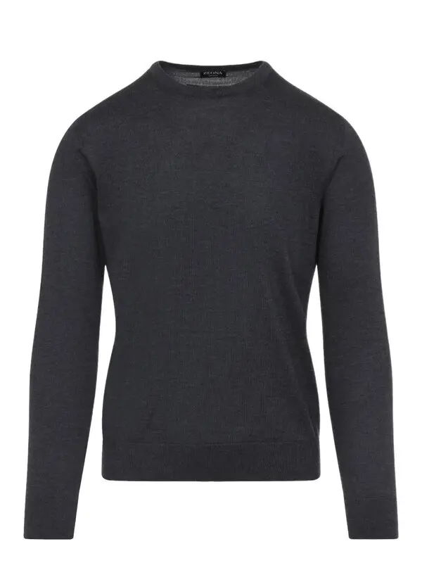 Zegna Cashmere Crewneck Sweater - Black