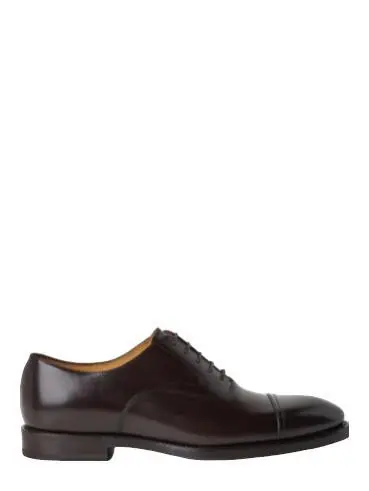 Brunello Cucinelli Almond-toe Lace-up Loafers - Black
