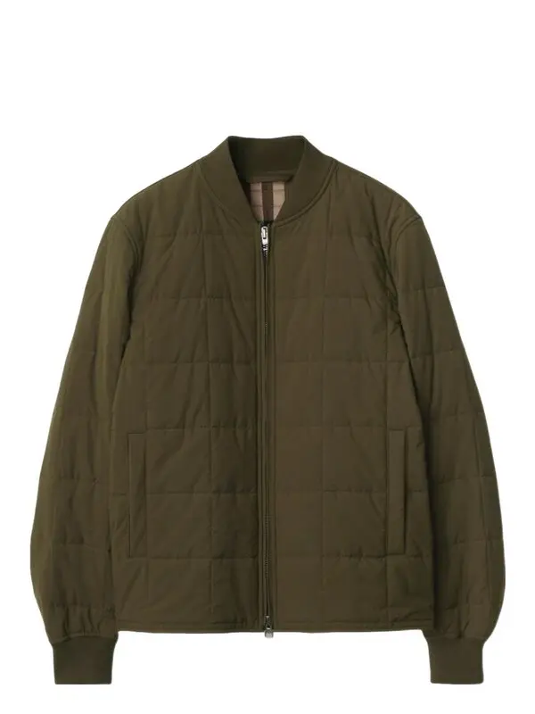 Burberry Quilted Bomber Jacket - Deep Army Khaki