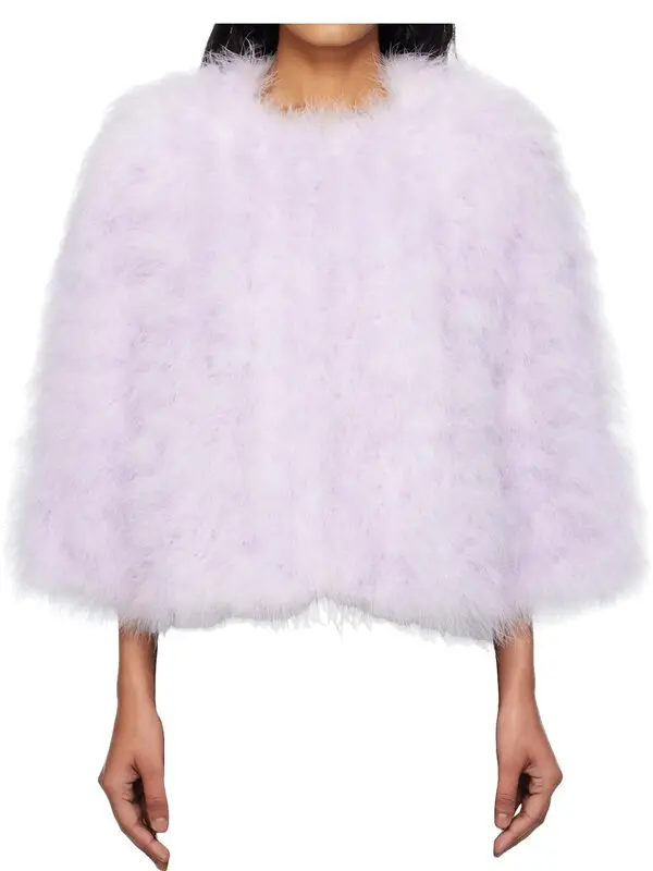 YVES SALOMON Feather Jacket - Pink