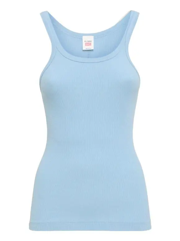 RE/DONE Ribbed Tank Top - Blue