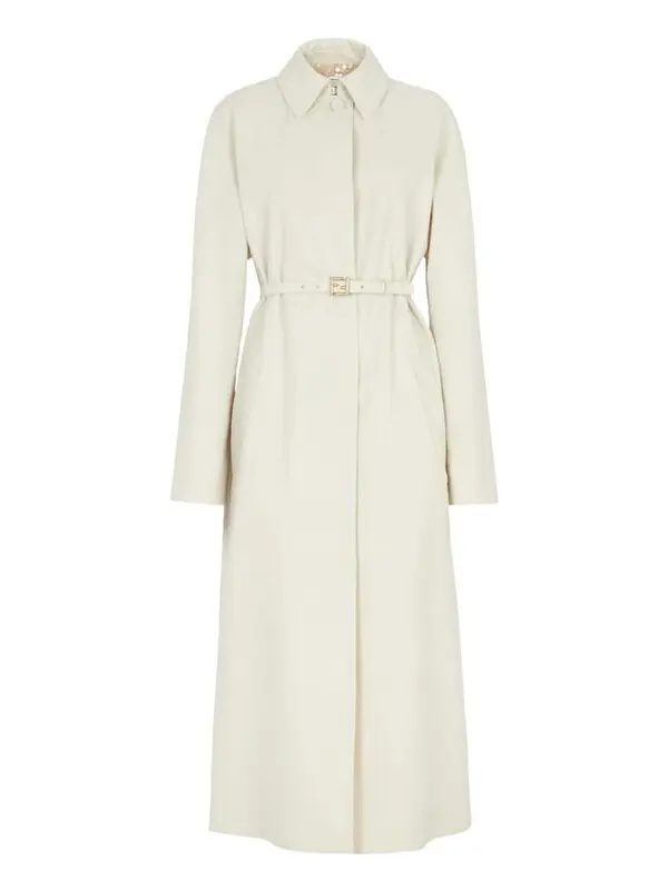 Fendi Single-breasted Sequined Overcoat - White