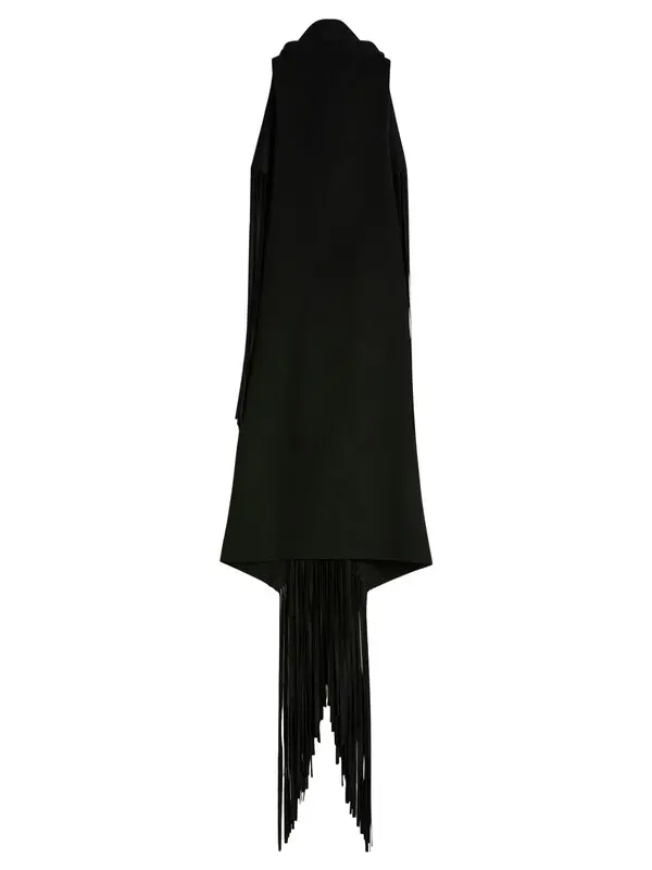 Sportmax Long Double-faced Pure Wool Dress - Black