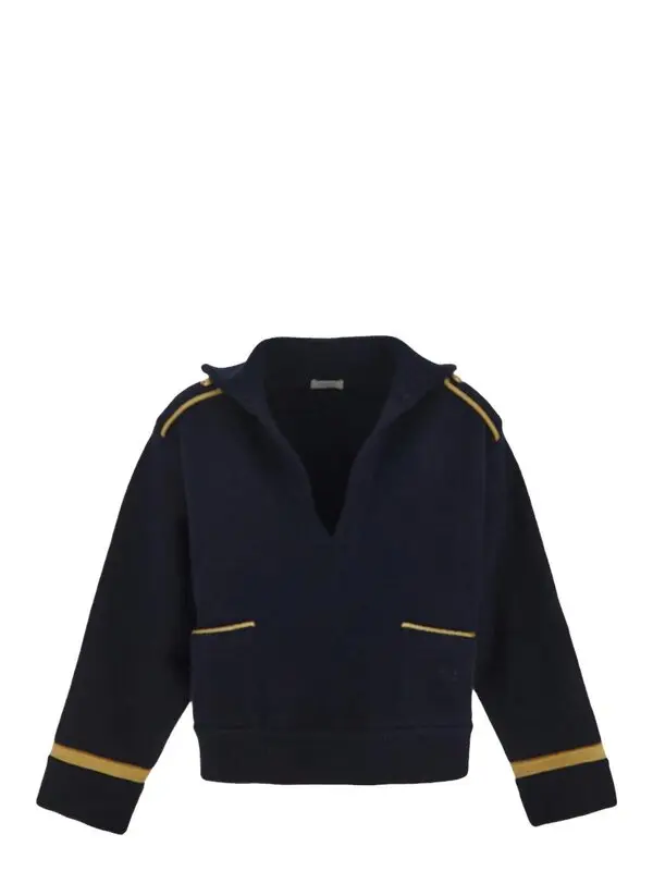 Celine Wool Military Vareuse With Braided Trim - Blue