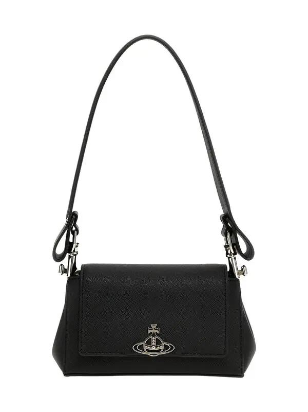 VIVIENNE WESTWOOD Hazel Orb Plaque Small Shoulder Bag - Black