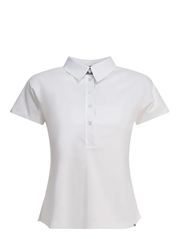Herno Cotton Polo Top With Short Sleeves - White