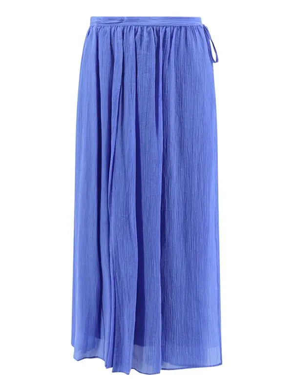 Polo Ralph Lauren Crinkled A-line Wrap Skirt - Blue