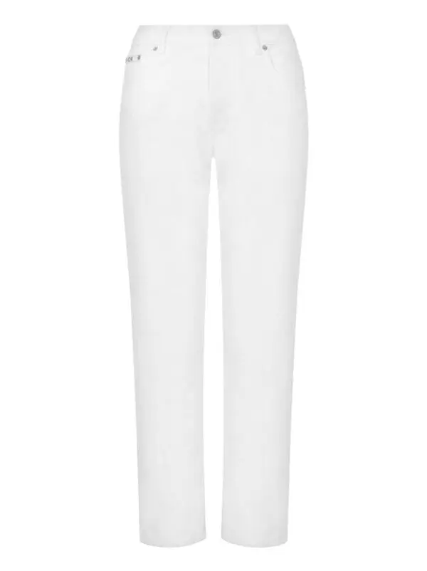 Moschino Cropped Straight-leg Trousers - White