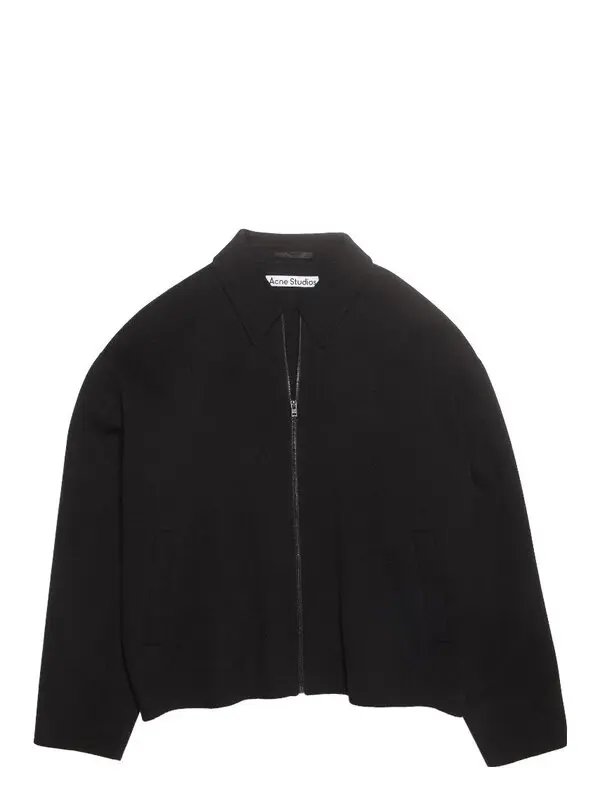 Acne Studios Zip-up Collared Jacket - Black