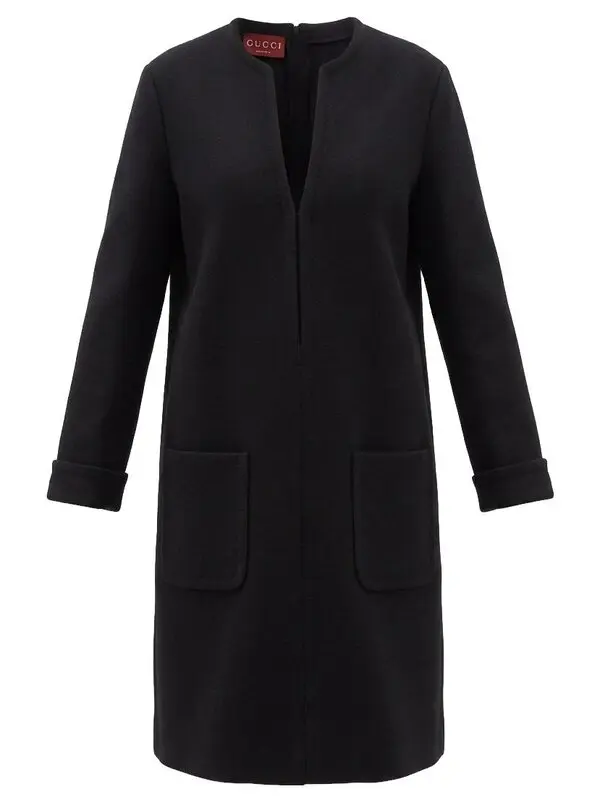 Gucci Long Sleeve Pocket Detailed Dress - Black