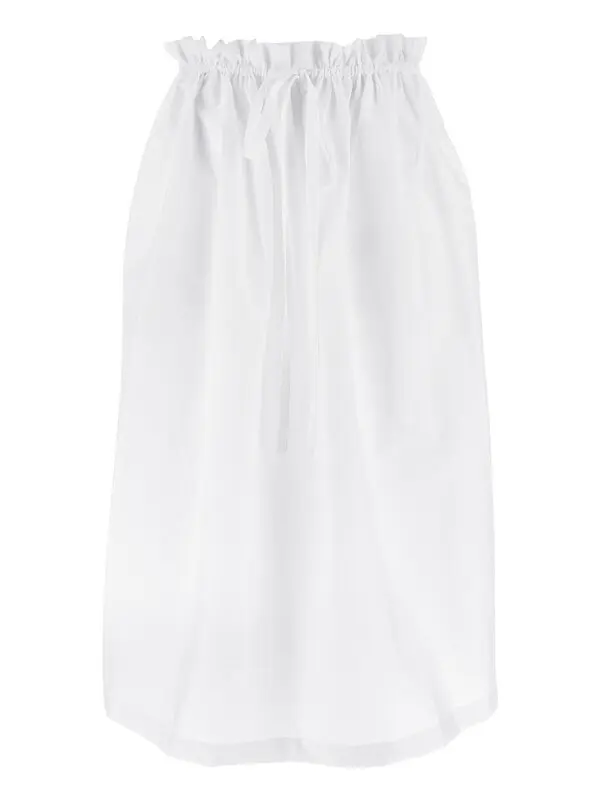 Fabiana Filippi Gathered Waist Midi Skirt - White