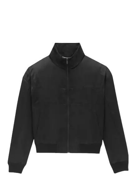 Saint Laurent Zip-up Teddy Jacket With Embroidered Logo - Black