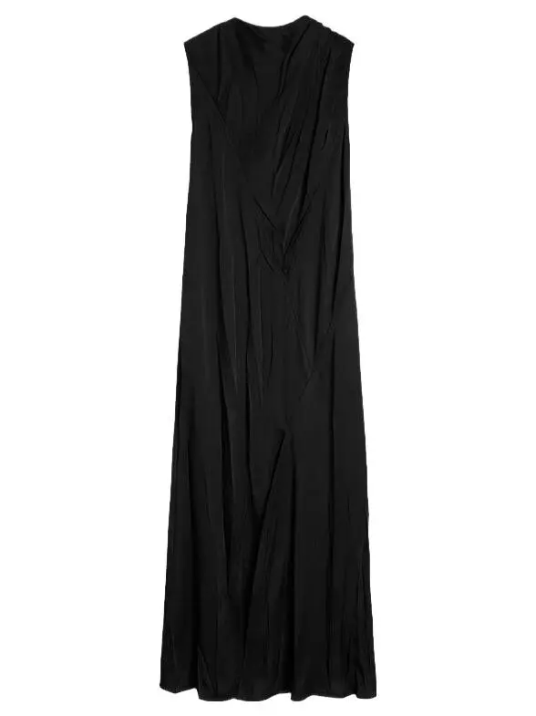 JIL SANDER Satin Maxi Dress - Black
