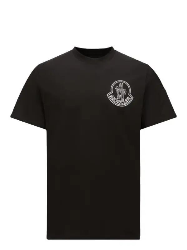 Moncler Logo Detailed Crewneck T-shirt - Black