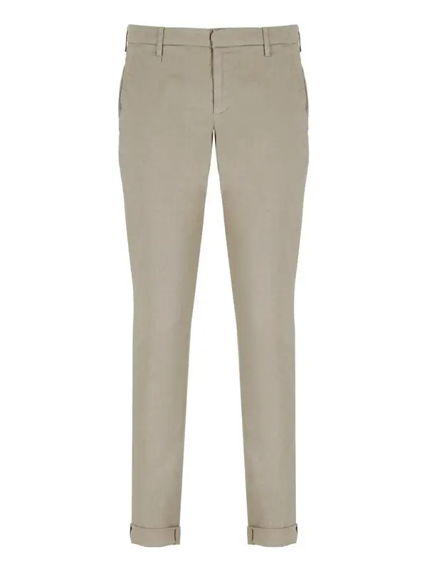 DONDUP Slim Fit Belt-lined Casual Trousers - Nude